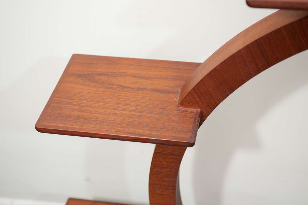 Mid Century Modern Teak Display Stand. at 1stDibs