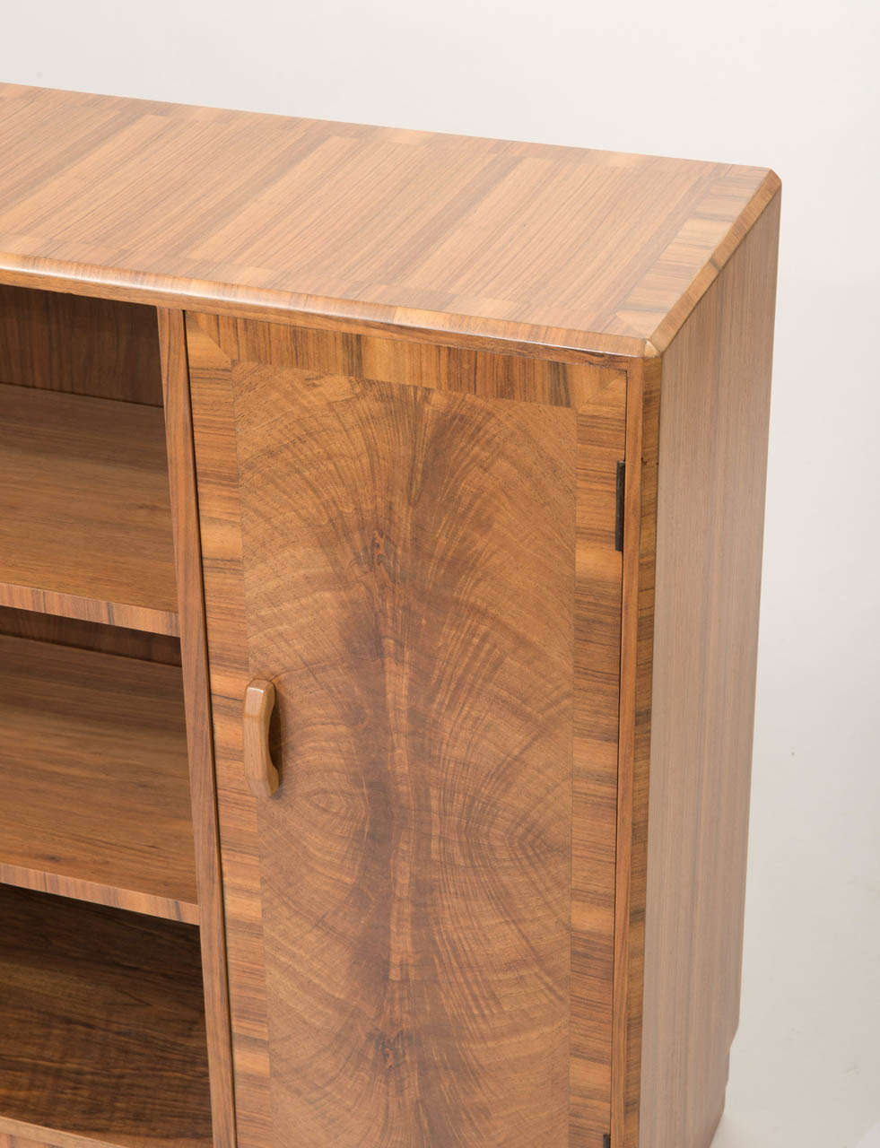 A Walnut Bookcase by Heals of London at 1stDibs