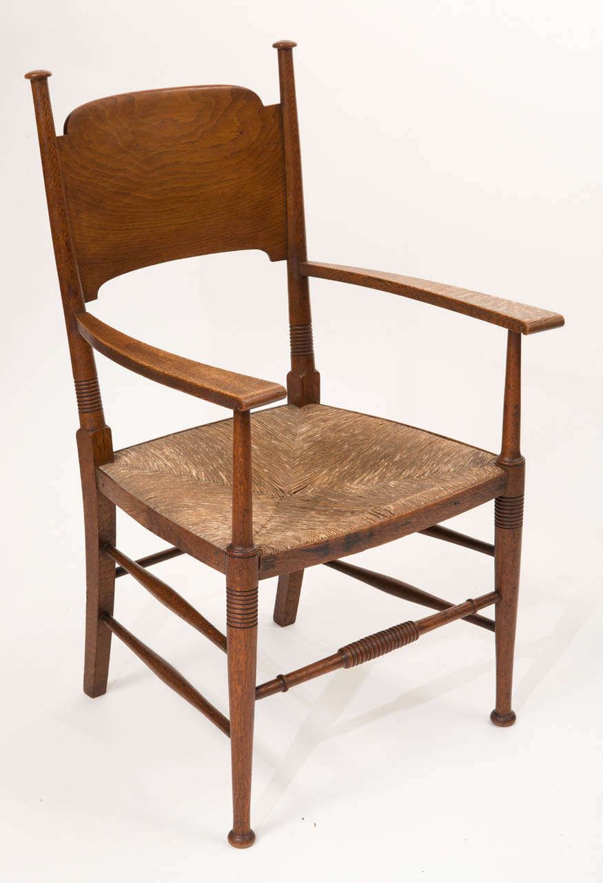 William Birch Arts and Crafts elm armchair, England circa 1890 For Sale ...