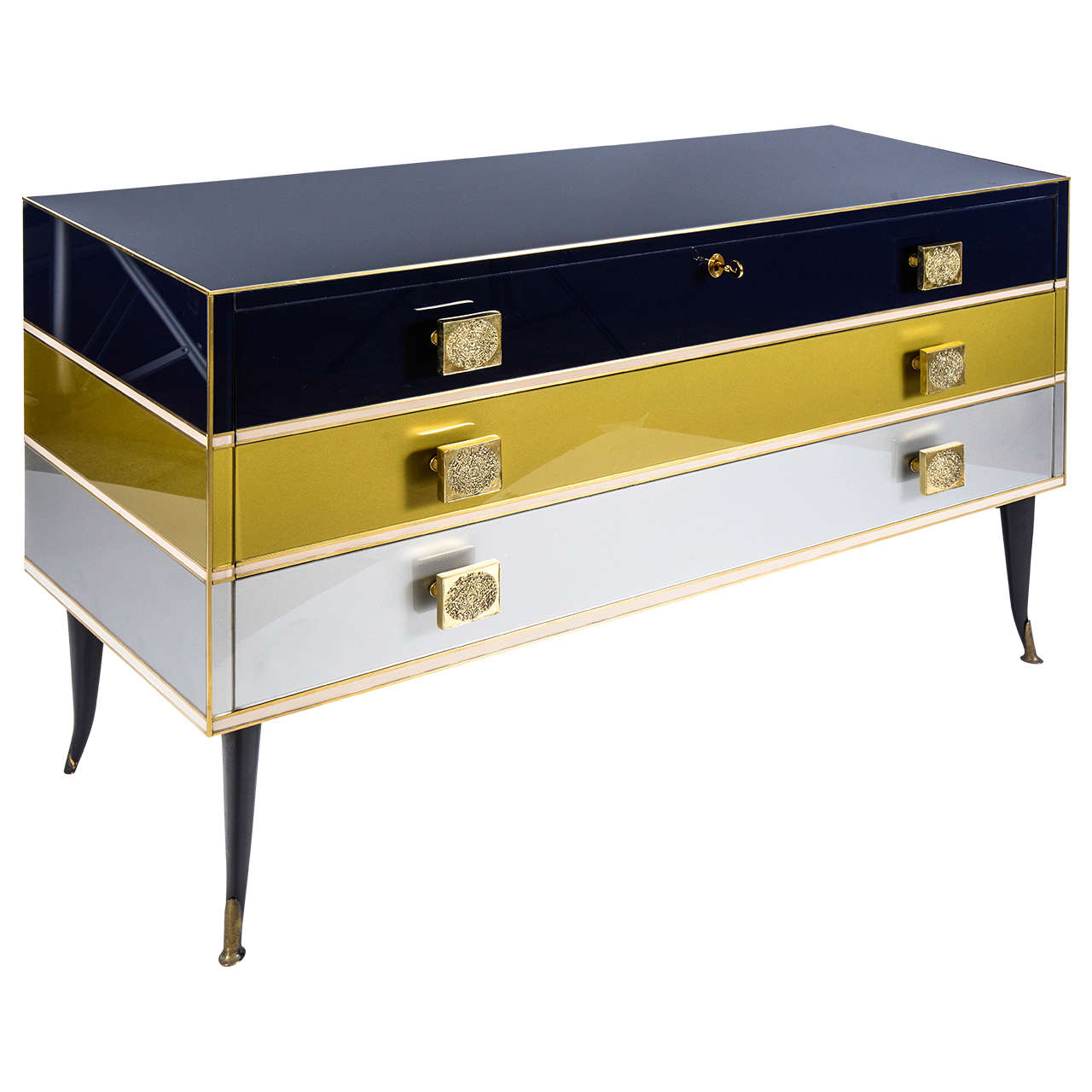 Commode all in Colored Glass at 1stDibs