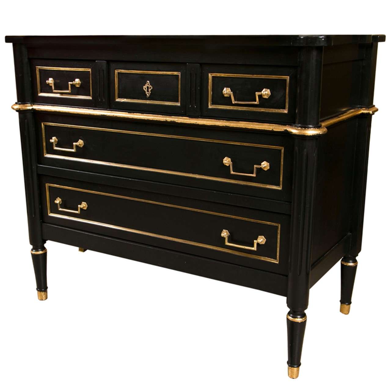 French Directoire Style Ebonized Commode by Jansen at 1stDibs