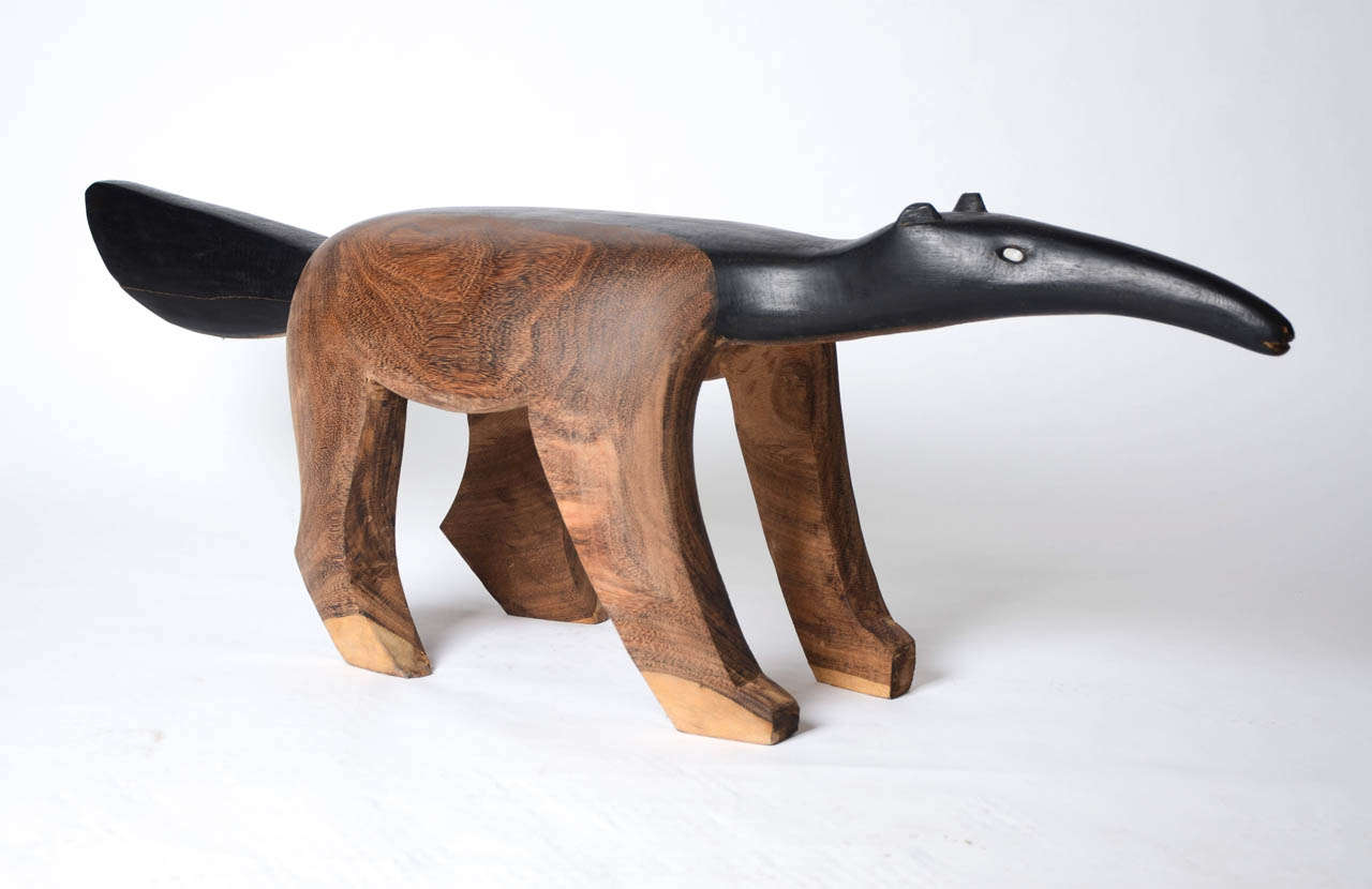 Carved Wood Mehinako Tamandua at 1stDibs