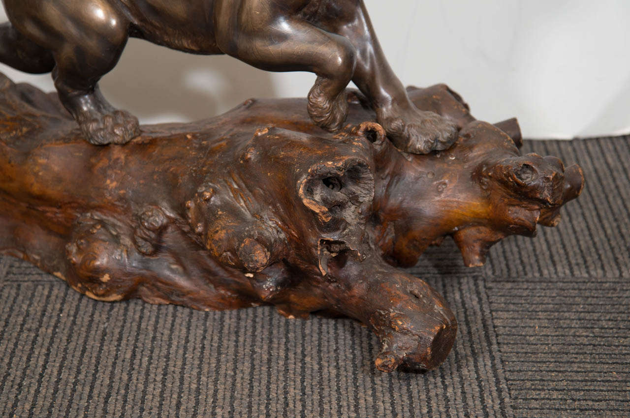 A 19th Century Japanese Bronze Tiger Sculpture, Signed For Sale at ...