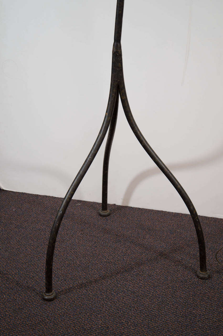 A Mid Century Grape Cluster Light with Iron Stand at 1stDibs