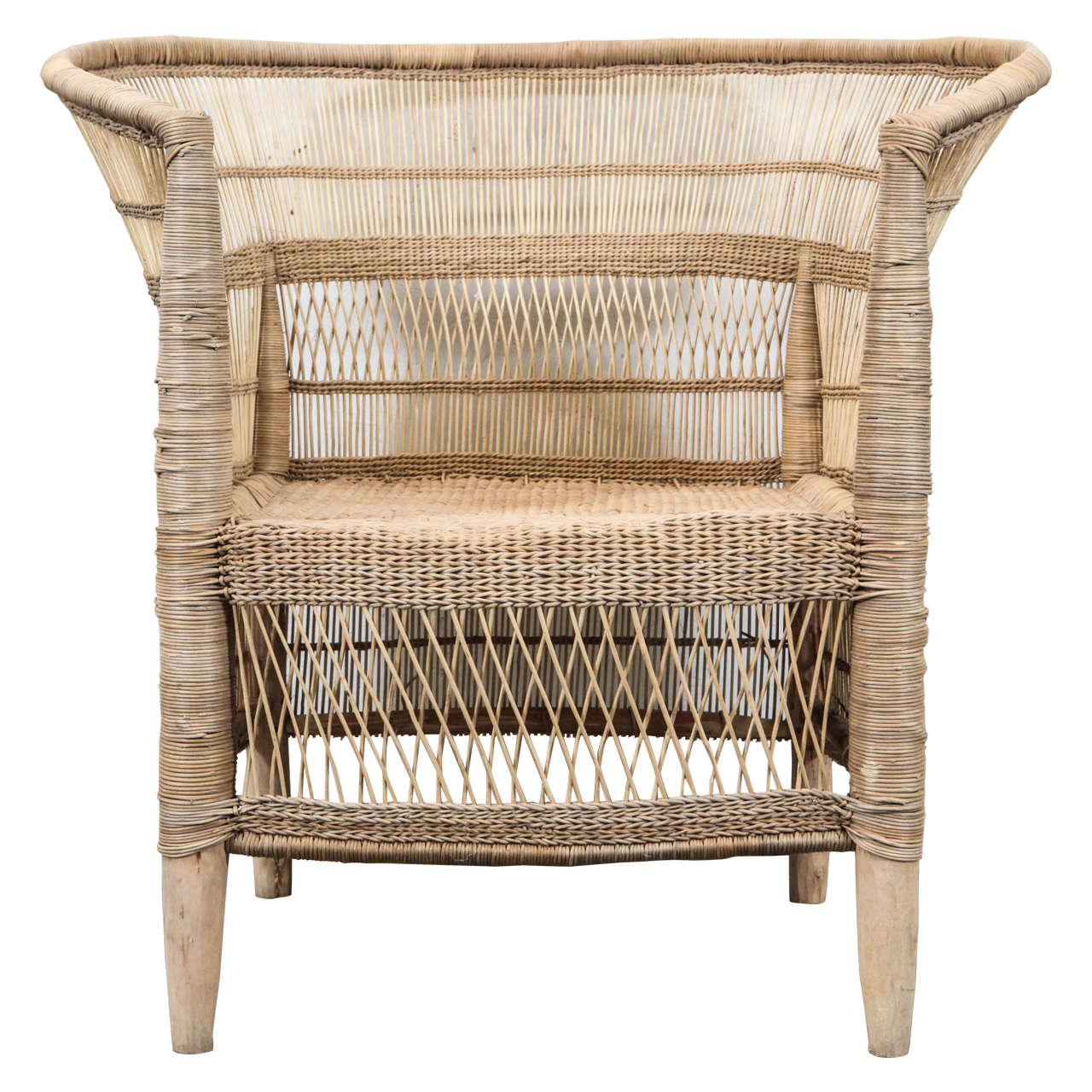 South African Wicker Armchair at 1stDibs | african wicker chair ...
