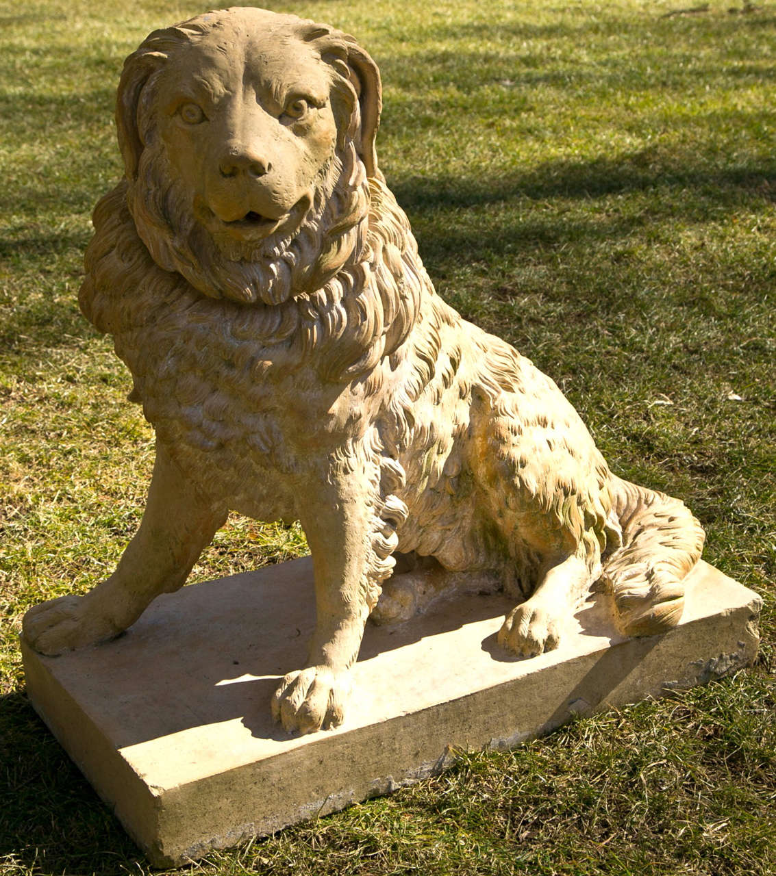 Seated English Stoneware Dog at 1stDibs