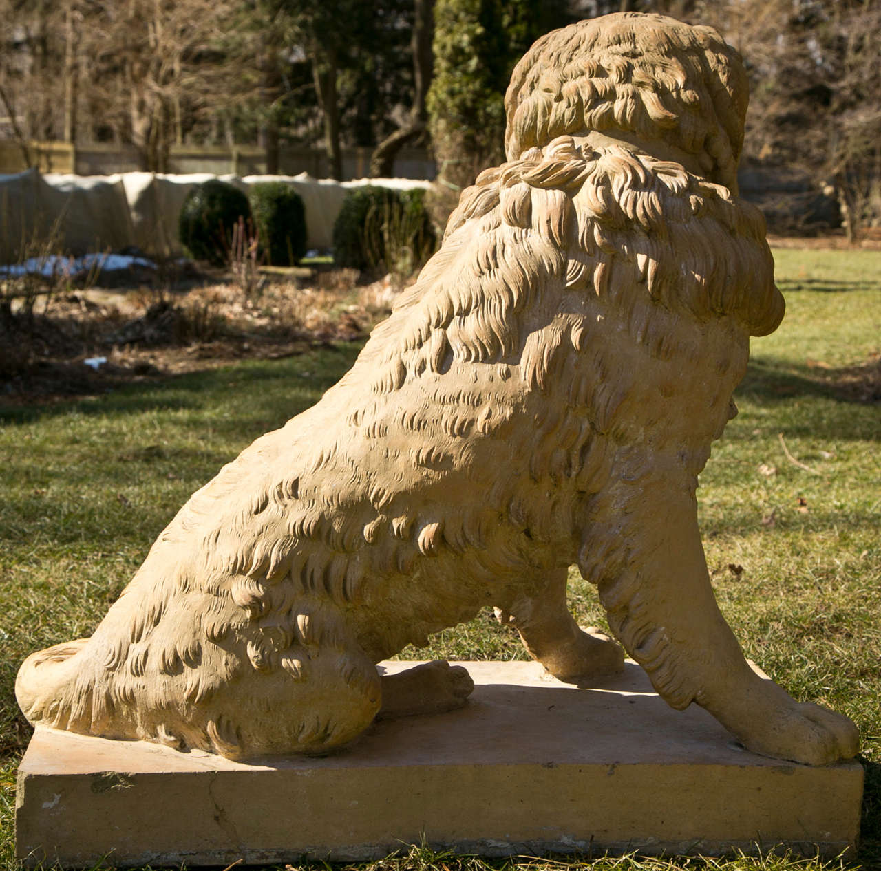 Seated English Stoneware Dog at 1stDibs