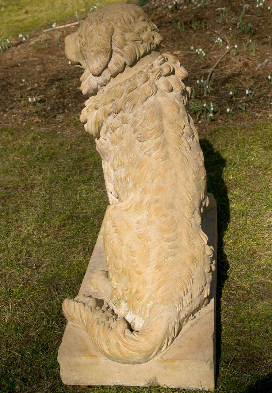 Seated English Stoneware Dog at 1stDibs