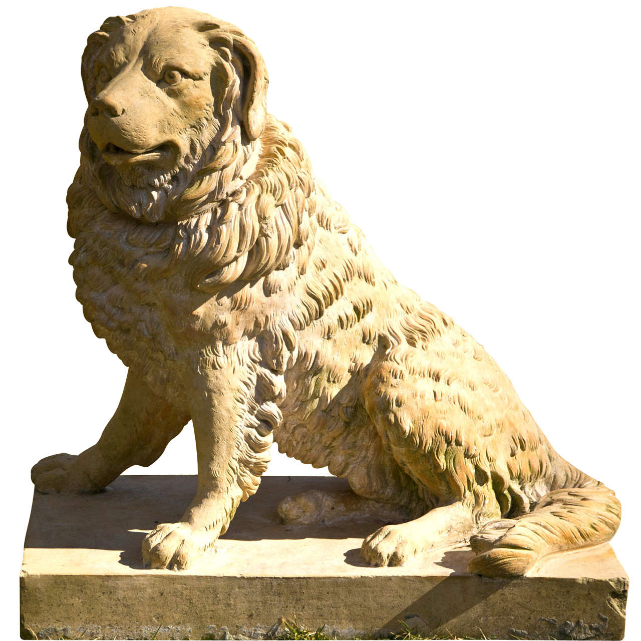 Seated English Stoneware Dog at 1stDibs