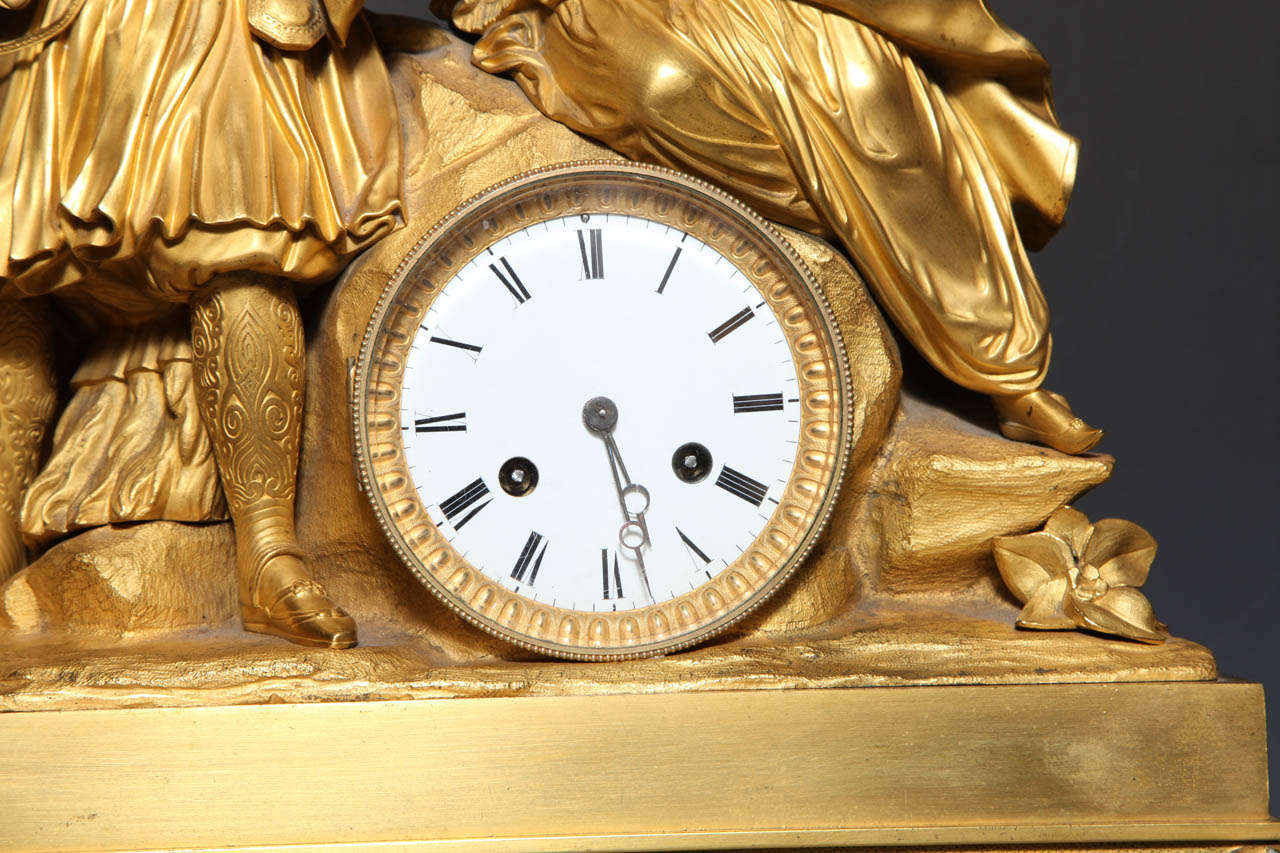 Gilt Bronze Clock with Arab Prince and Princess made for the ...