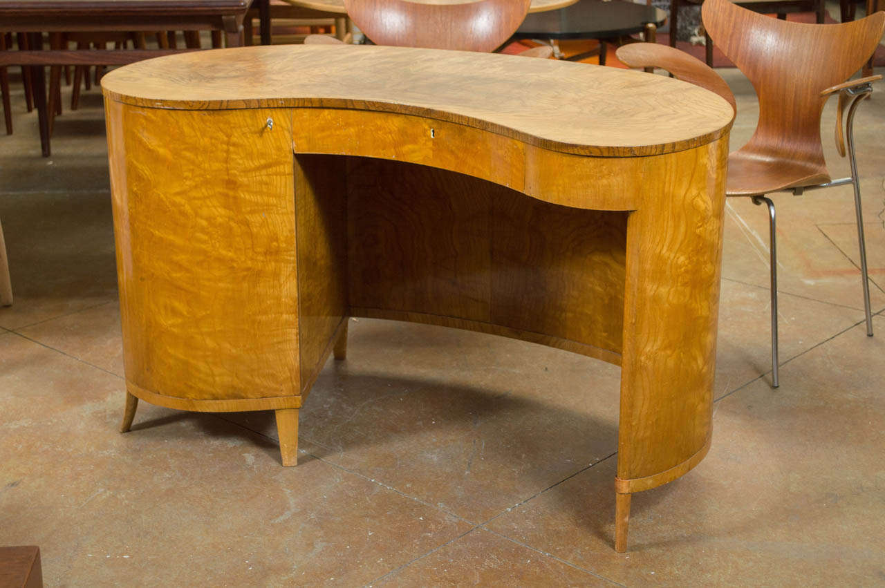 Gorgeous Kidney Shaped Desk at 1stDibs