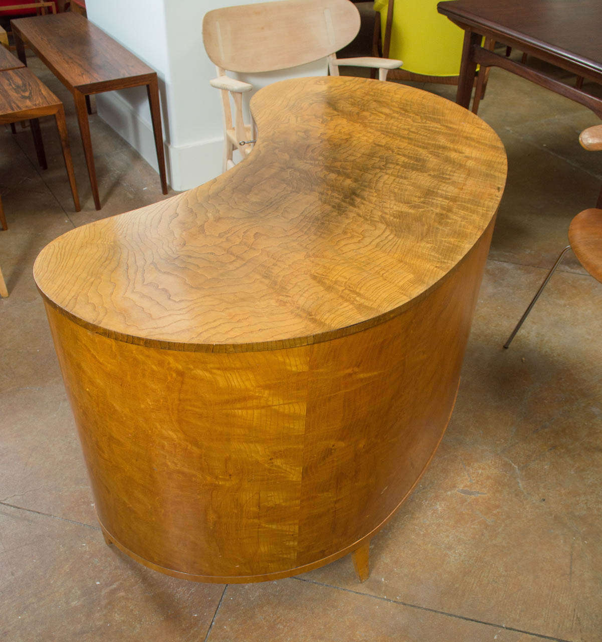 Gorgeous Kidney Shaped Desk at 1stDibs