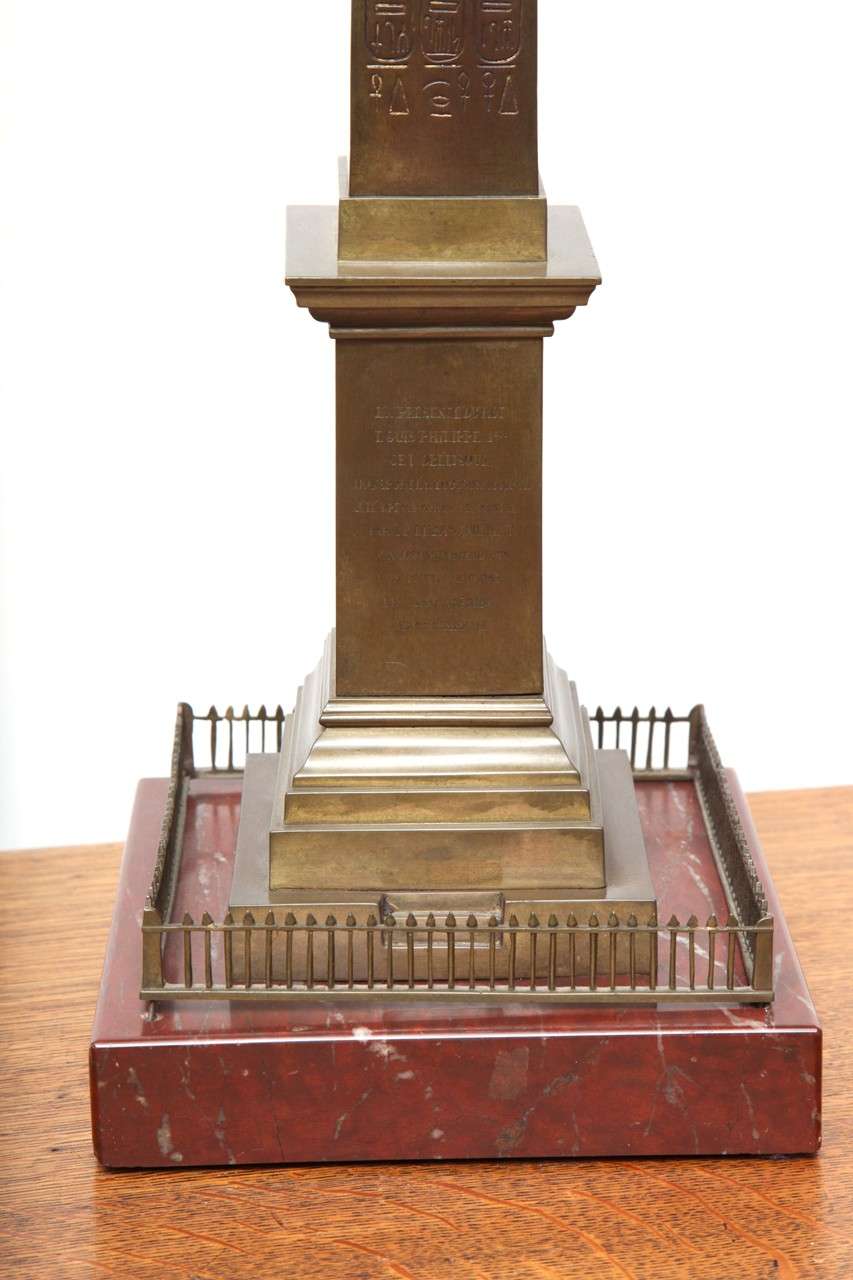19th Century French Bronze Obelisque For Sale at 1stDibs