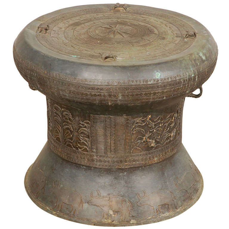 Asian Bronze Rain Drum at 1stDibs