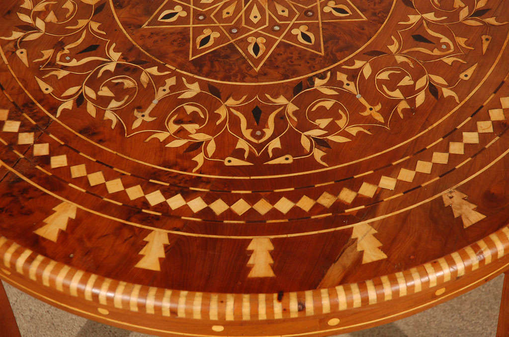 Moroccan Round Coffee Table Inlaid Marquetry at 1stDibs | moroccan ...