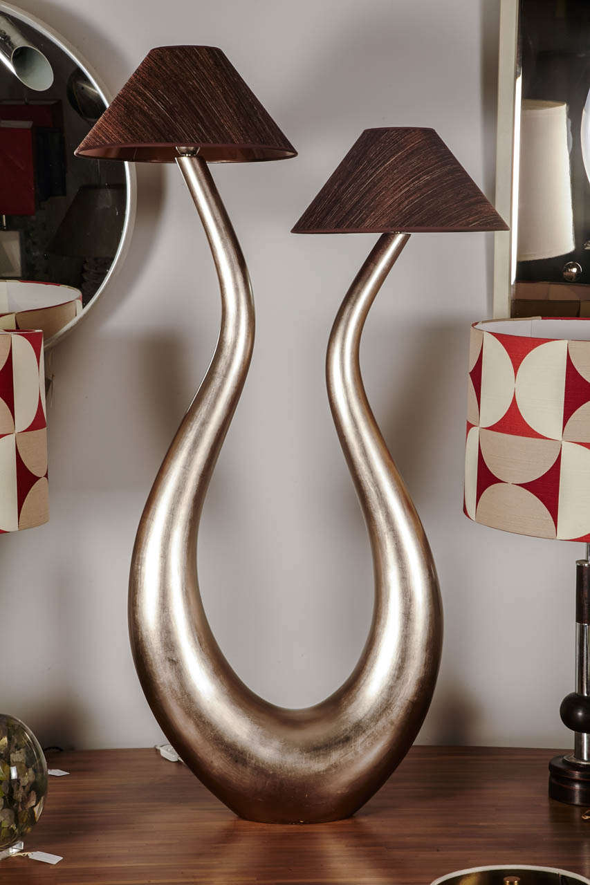 Fantastic Lyre lamp by Philippe Cuny at 1stDibs
