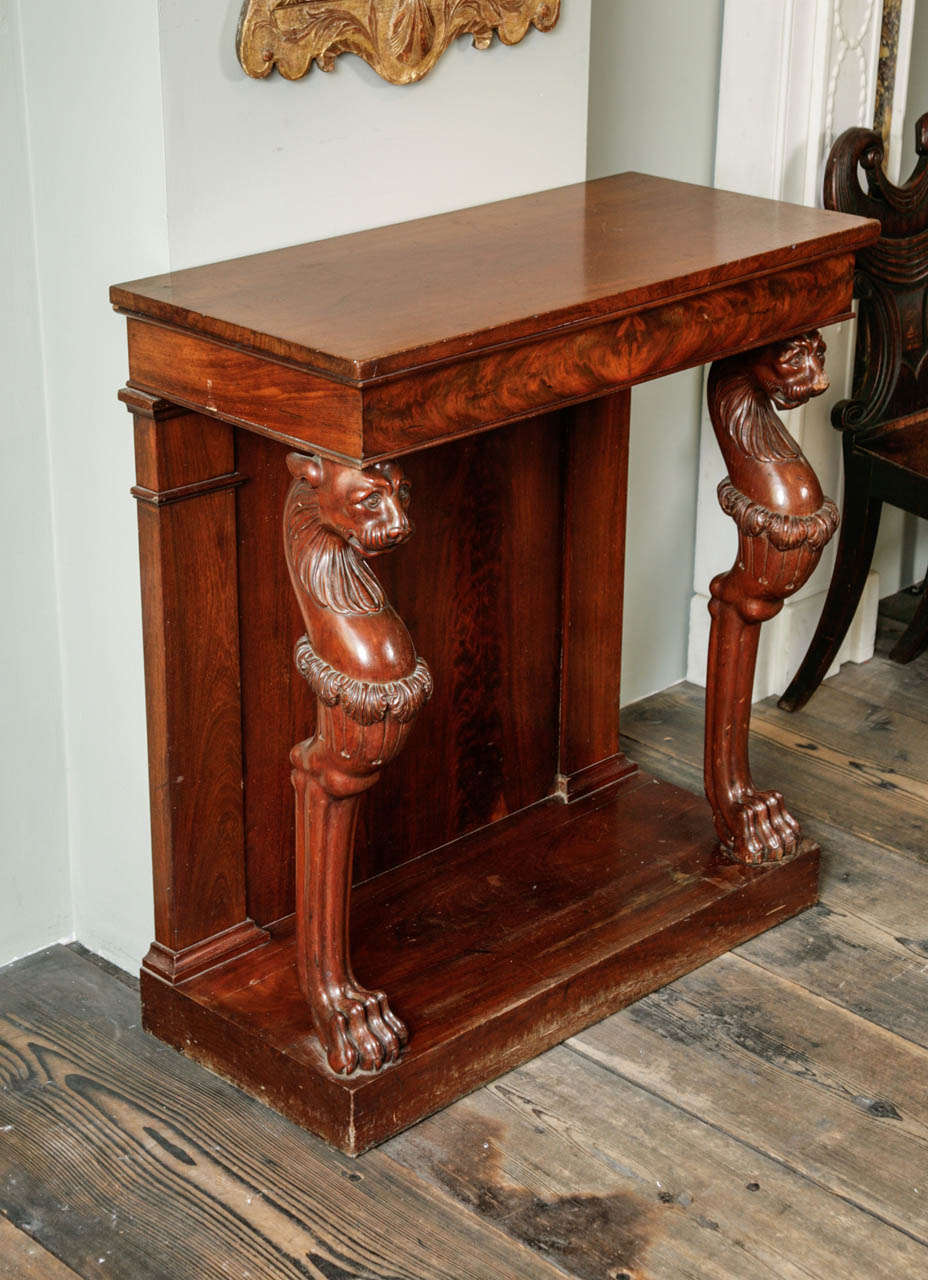 Regency Mahogany Pier Table For Sale at 1stDibs