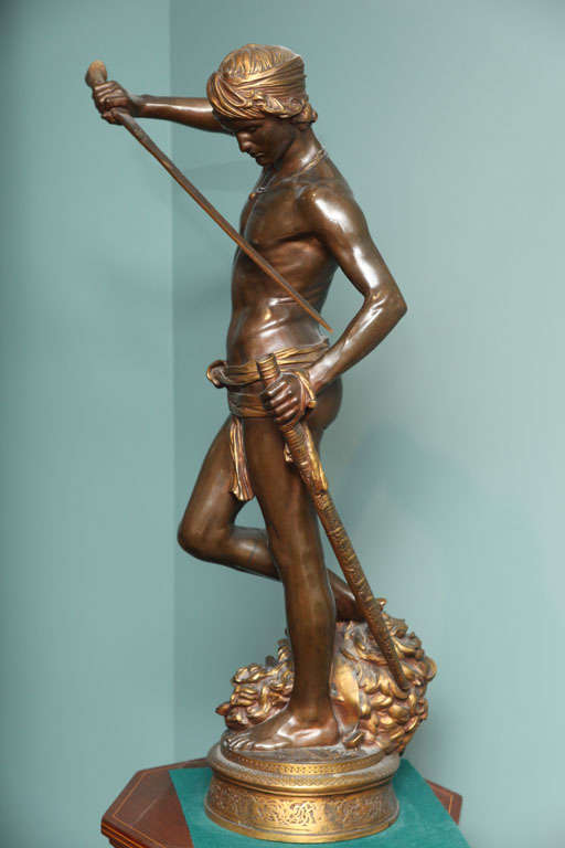 French Sculpture "David with The Head of Goliath" by, A at 1stDibs ...