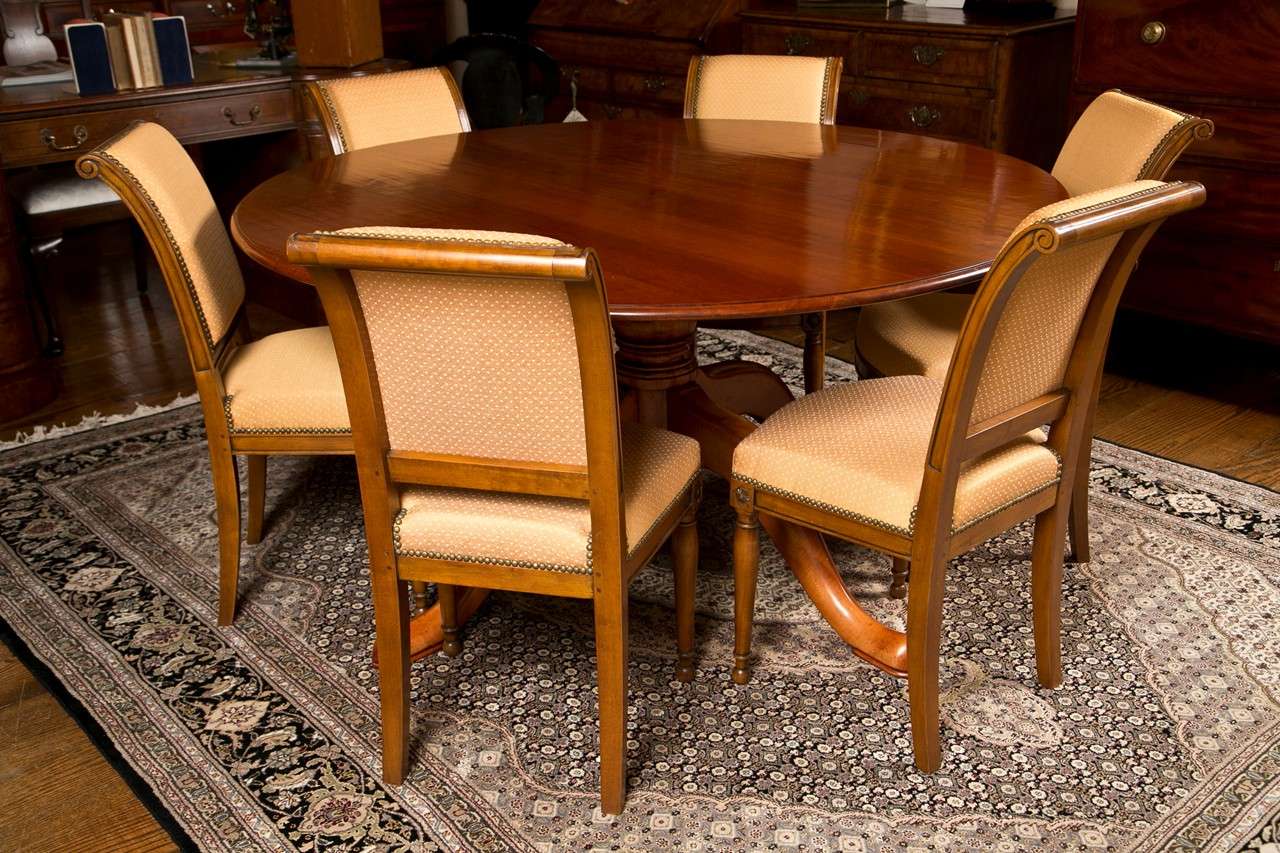 Custom English 60" Diameter Cherry Dining Table For Sale at 1stDibs