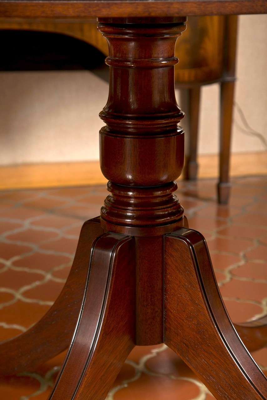 Custom 48" Diameter Mahogany Table with Leaf For Sale at 1stDibs | 48 ...