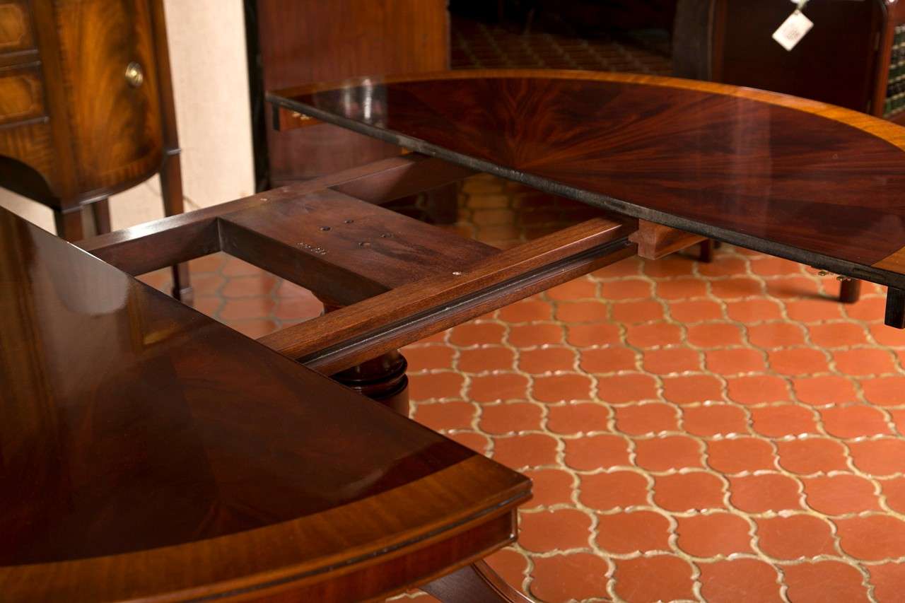 Custom 48" Diameter Mahogany Table with Leaf For Sale at 1stDibs | 48 ...
