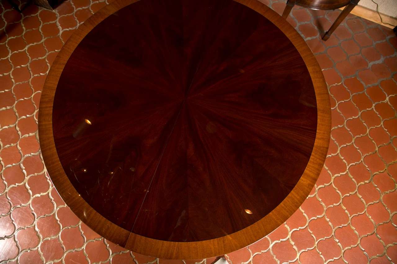 Custom 48" Diameter Mahogany Table with Leaf For Sale at 1stDibs | 48 ...