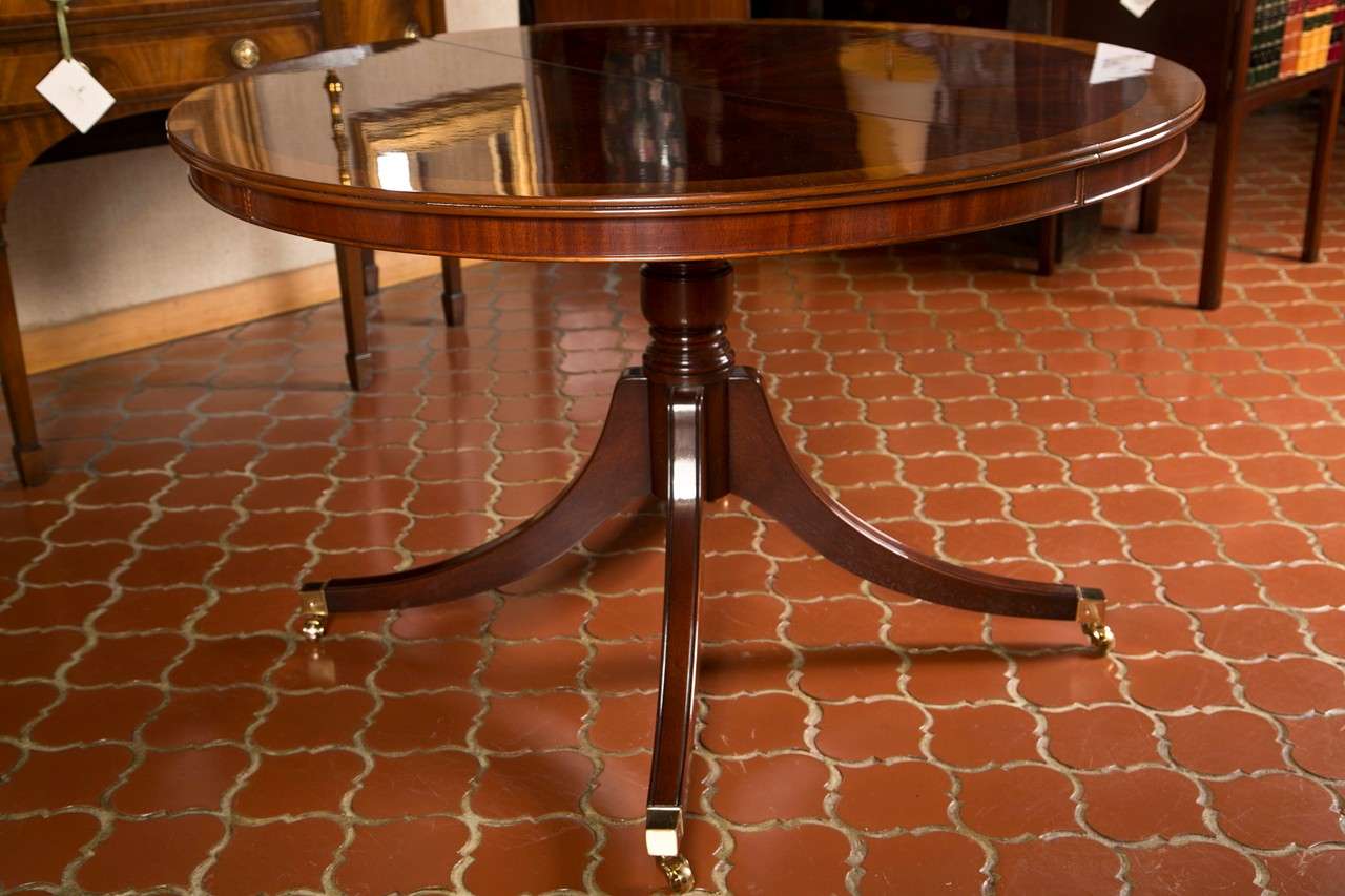 Custom 48" Diameter Mahogany Table with Leaf For Sale at 1stDibs | 48 ...