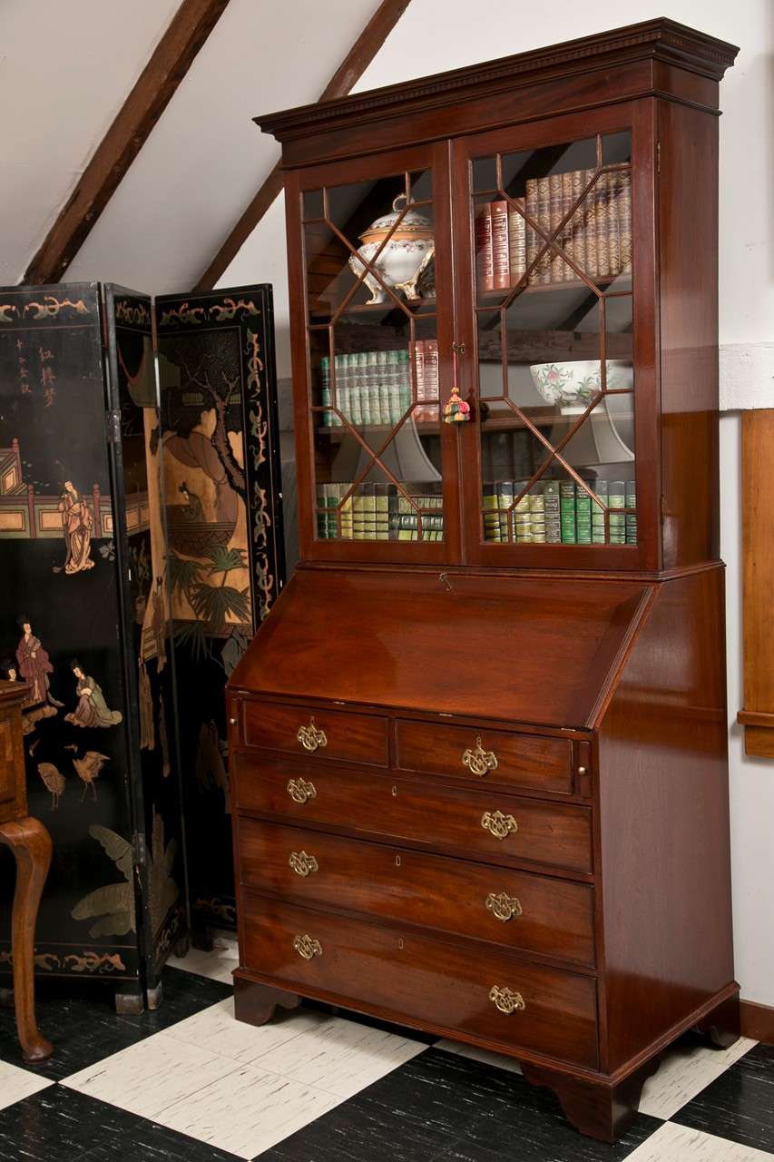 Mahogany Slant Front Secretary at 1stDibs