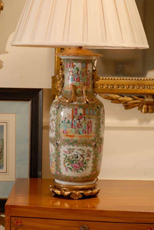 Rose Medallion Lamp For Sale at 1stDibs