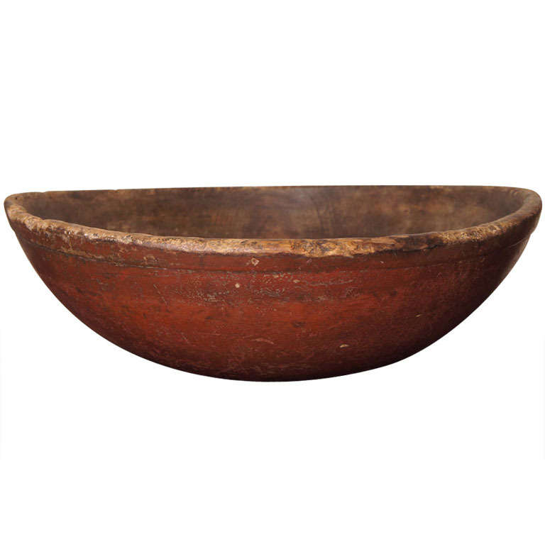 Large Painted 19th C. Bowl at 1stDibs