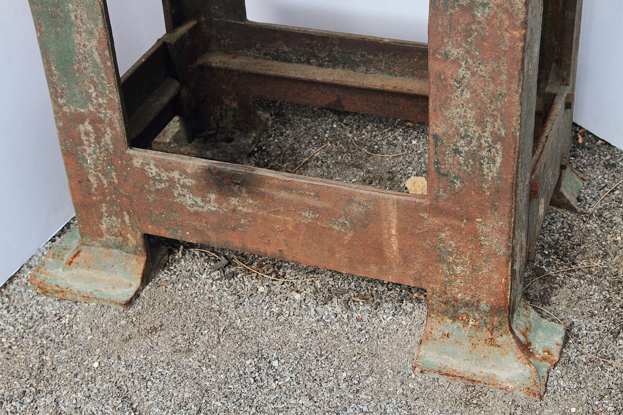 Industrial Army Green Console Table at 1stDibs