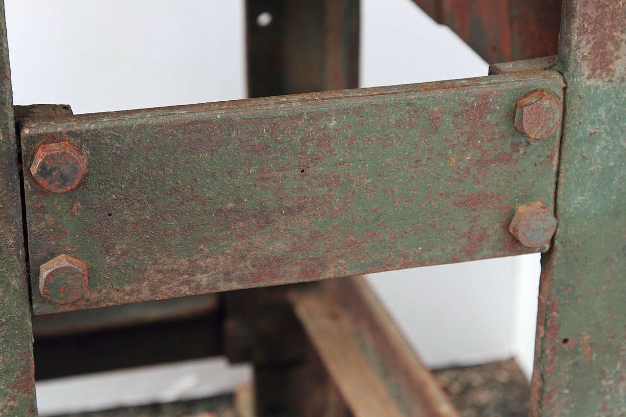 Industrial Army Green Console Table at 1stDibs