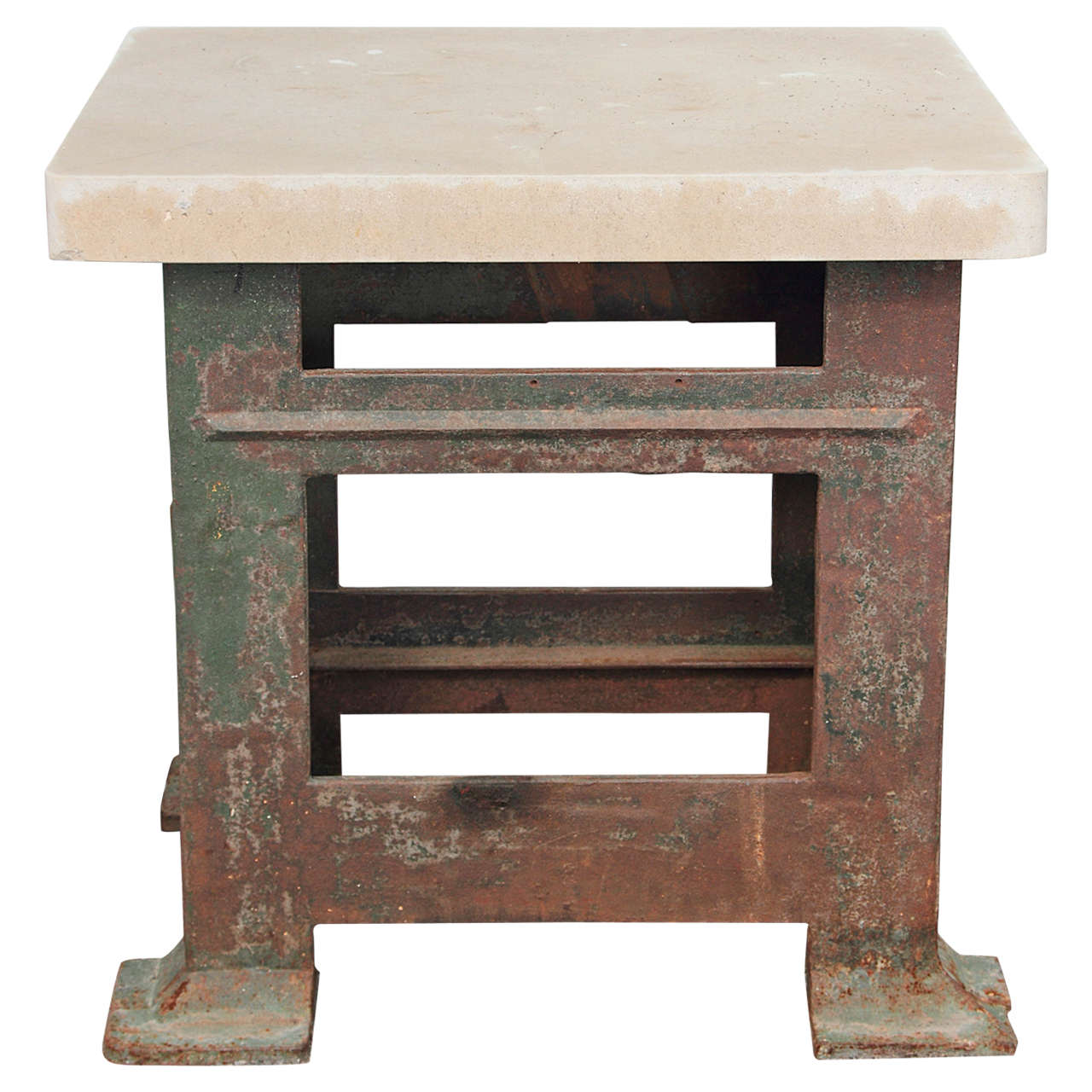 Industrial Army Green Console Table at 1stDibs