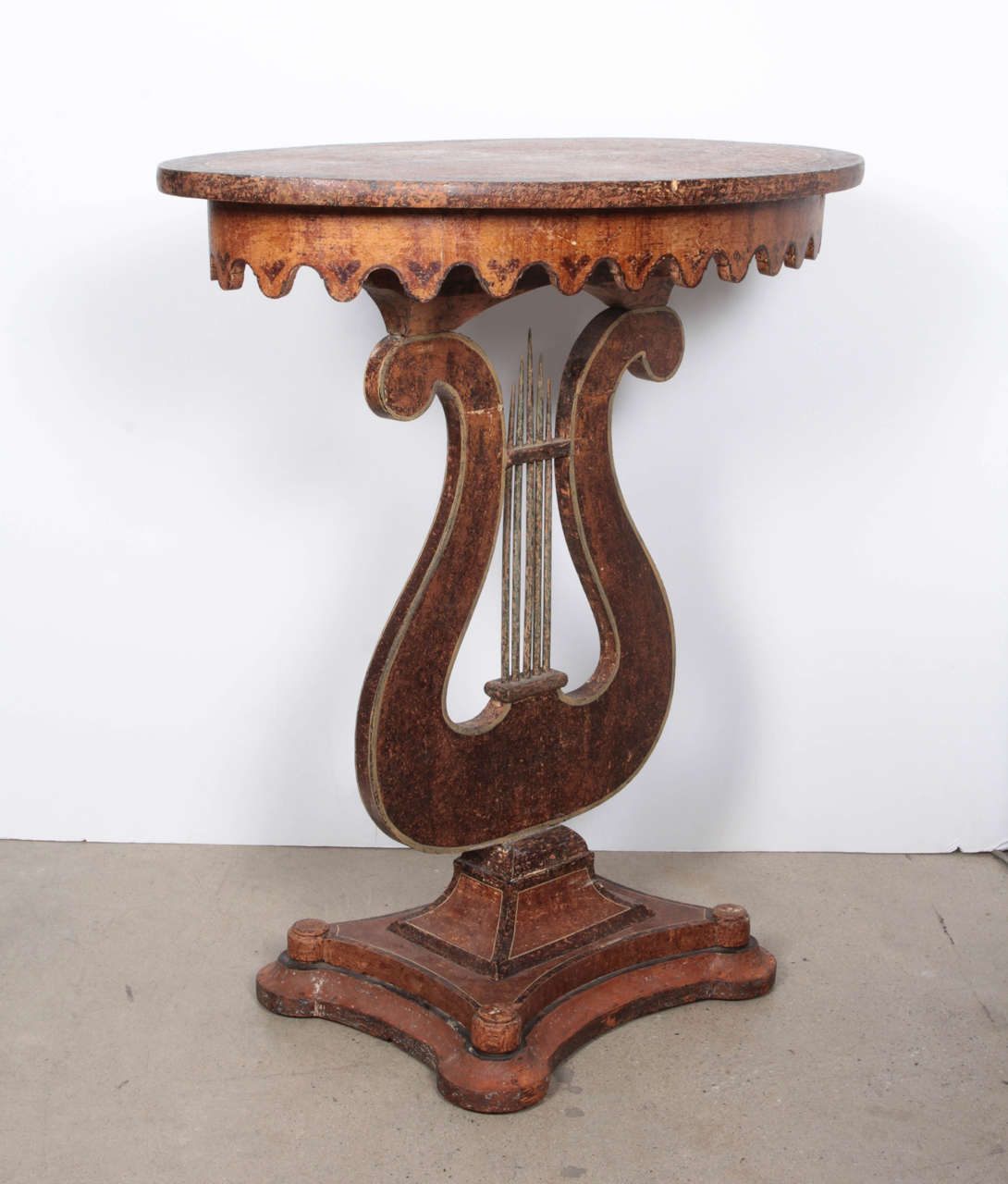 Swedish Lyre Table For Sale at 1stDibs | table lyre, antique lyre table ...