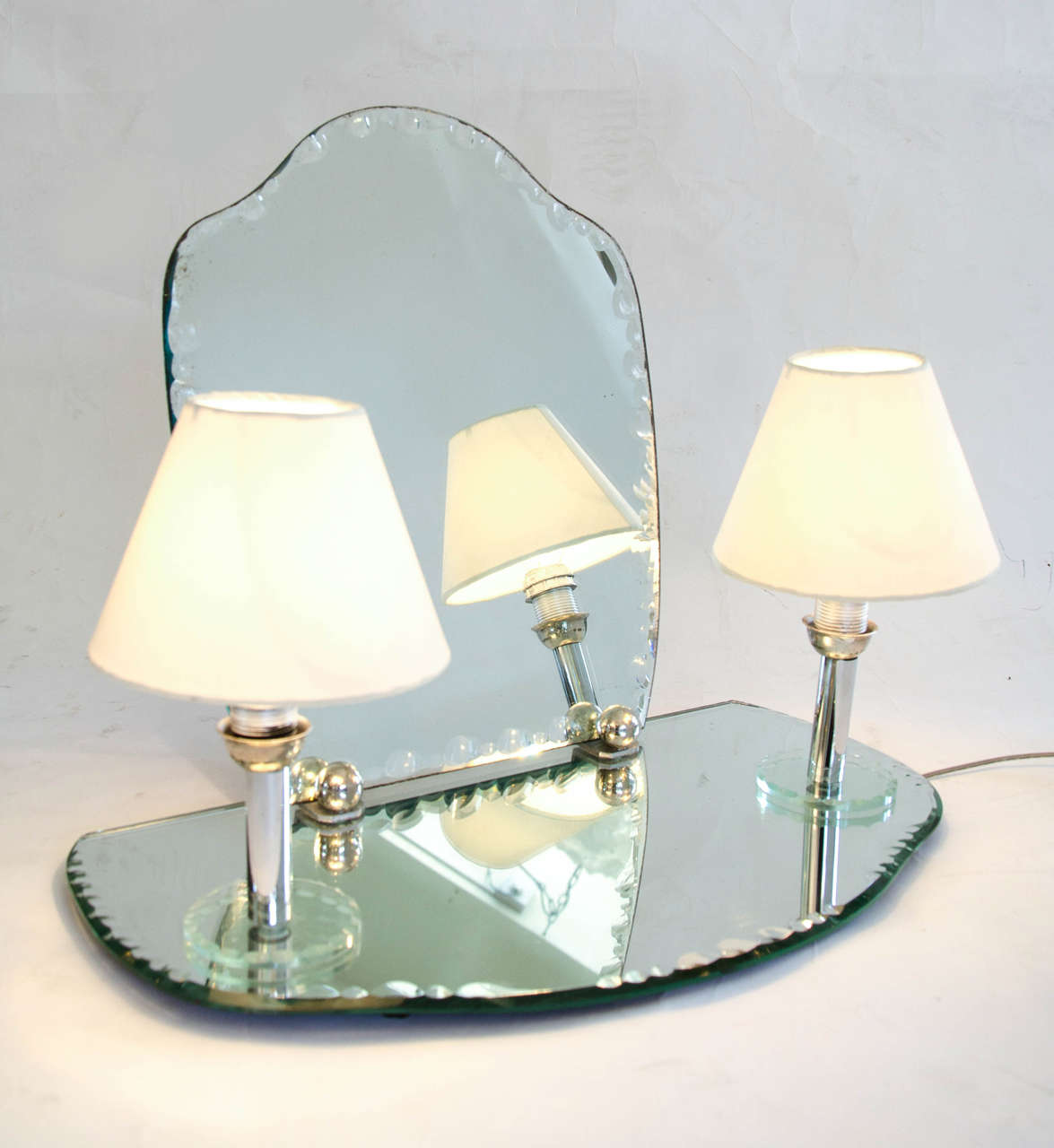 1950s Dressing Table Mirror with Integral Lights at 1stDibs
