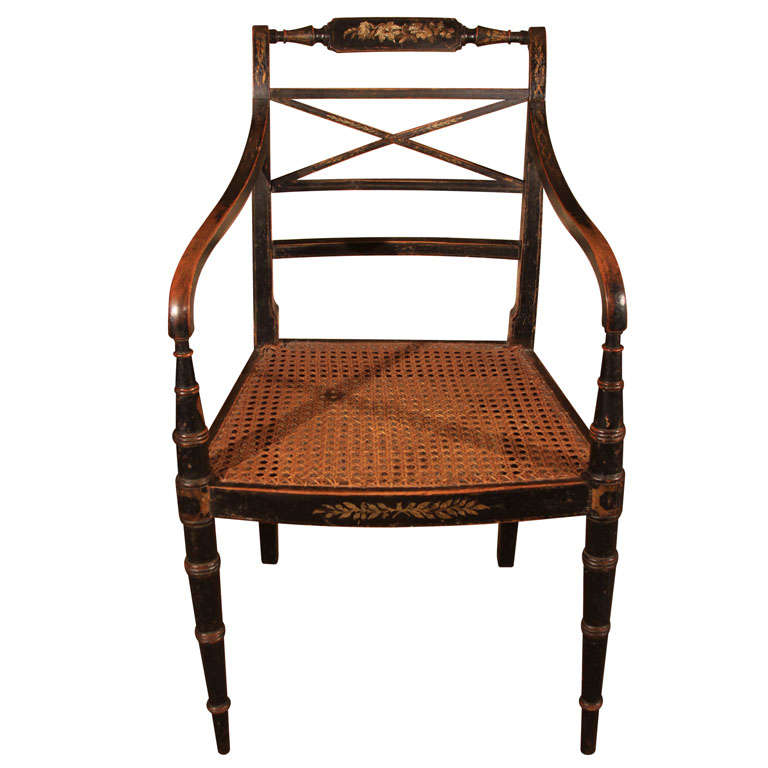 English Regency Arm Chair For Sale at 1stDibs