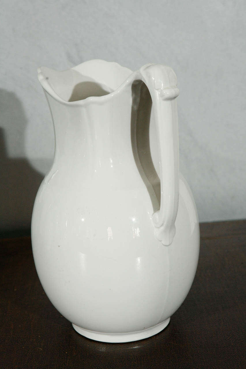 19th Century English White Ironstone Pitchers For Sale at 1stDibs
