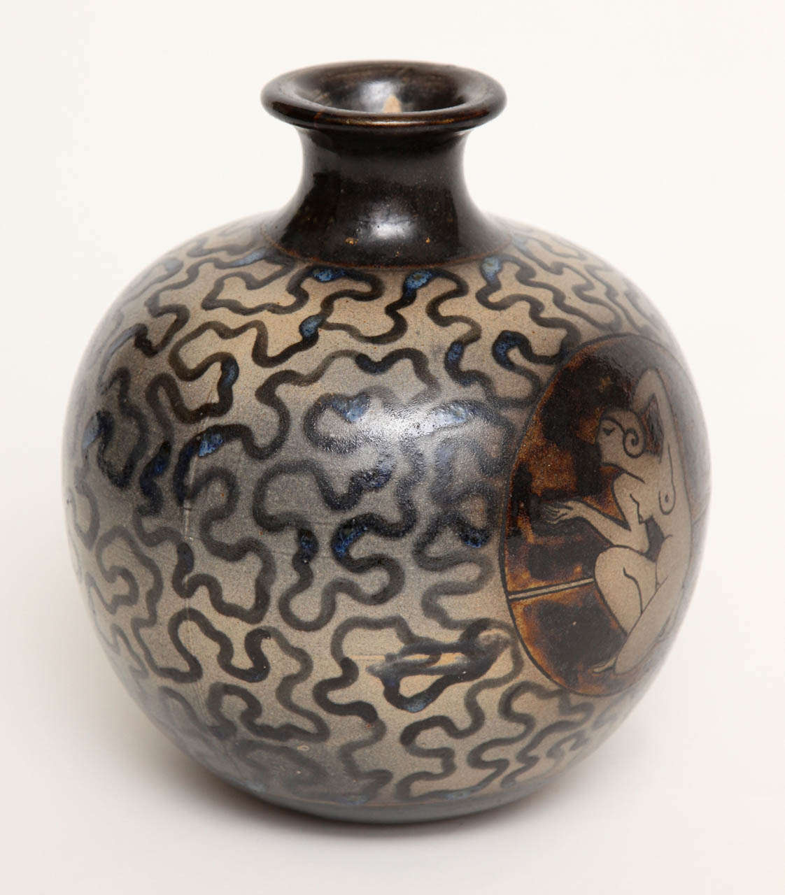 Primavera, Glazed Ceramic Vase with Classical Motif, France, C. 1920 at ...