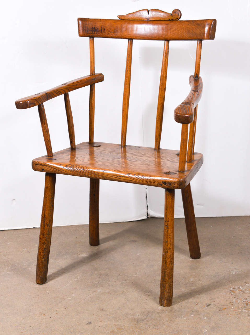 Primitive 18th Century Folk Art Chair For Sale at 1stDibs | primitive ...