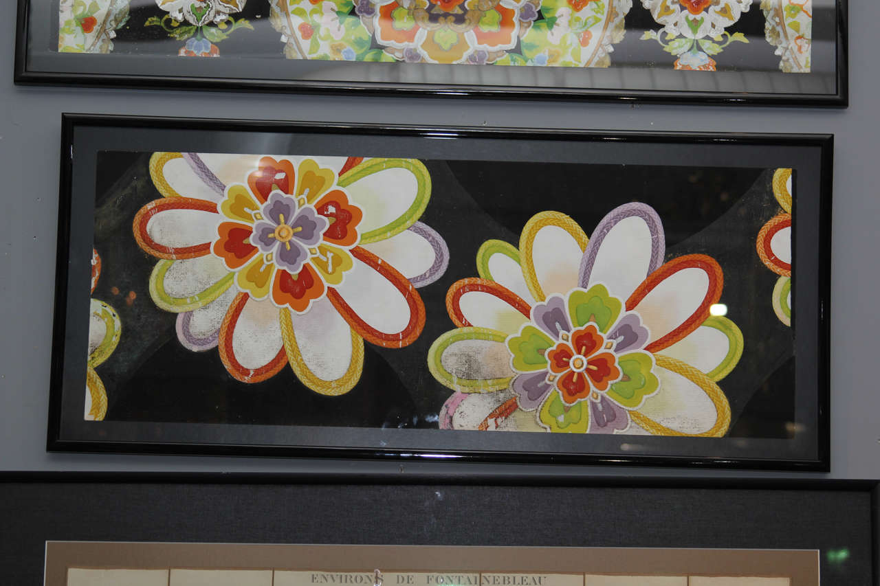 Group of Framed Japanese Design Samples For Sale at 1stDibs