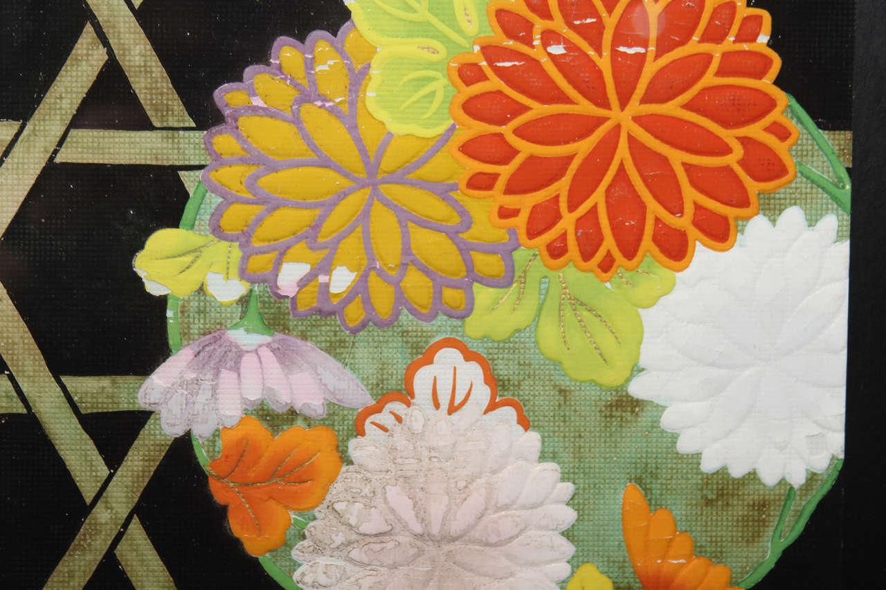 Group of Framed Japanese Design Samples For Sale at 1stDibs