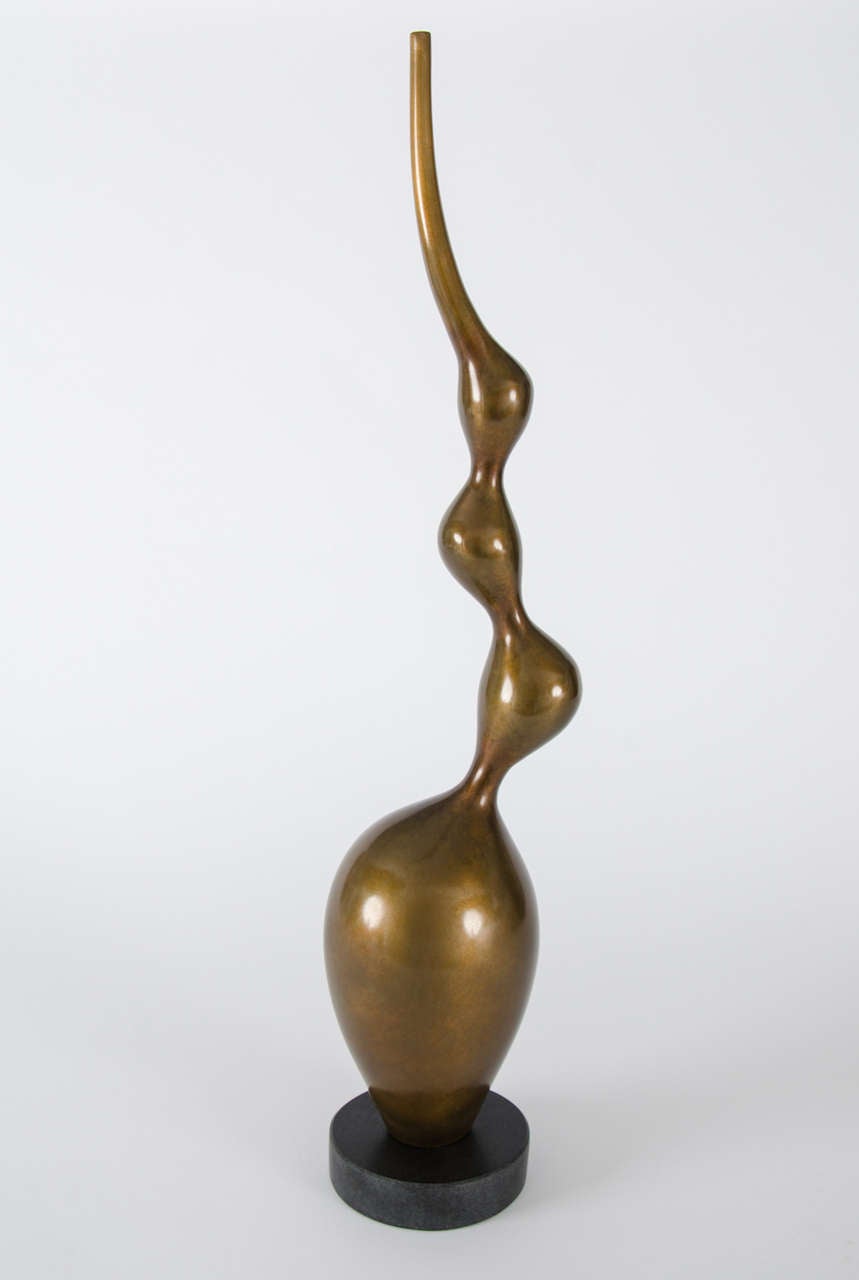 Triple Balance, a unique patinated bronze sculpture by Vivienne Foley ...