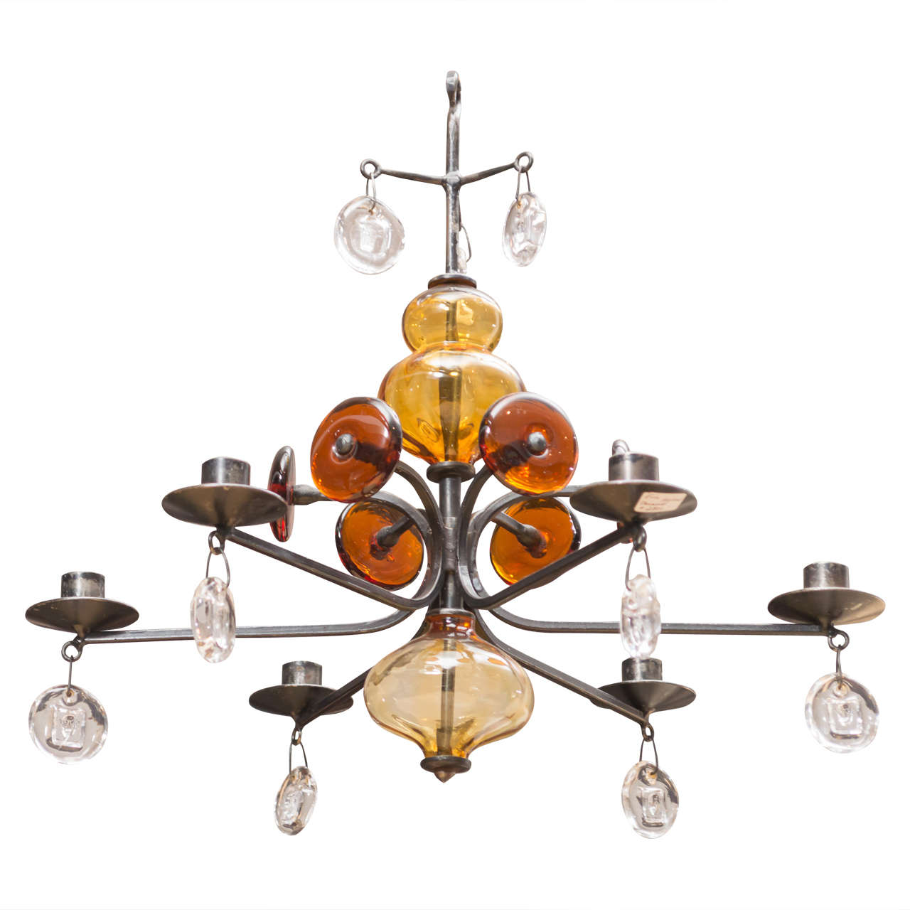 Erik Hoglund Six-Light Chandelier at 1stDibs | erik hoglund chandelier ...