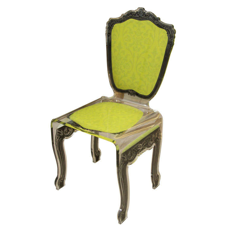 French Lucite Chair at 1stDibs