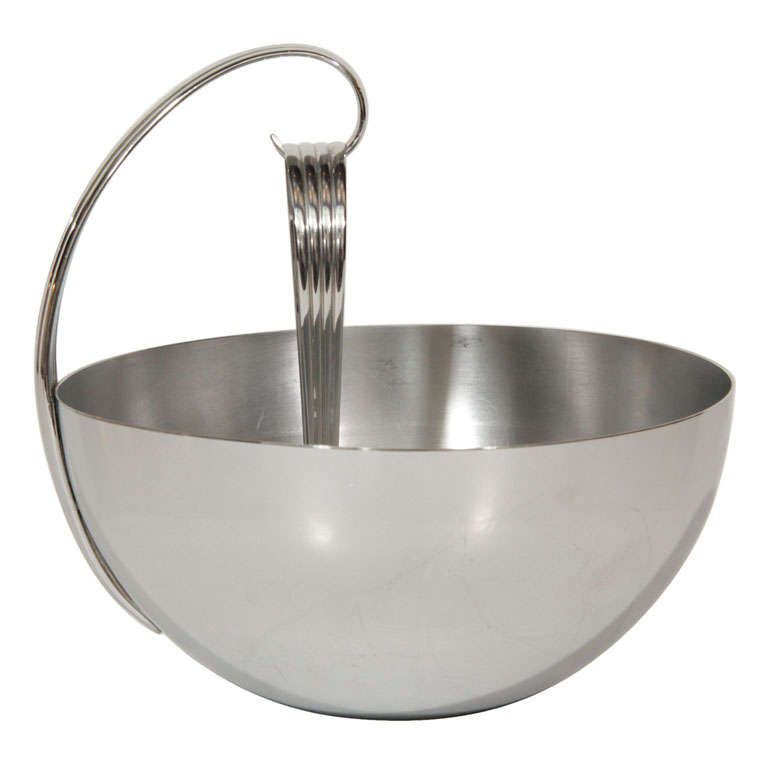Chic Art Deco Chrome Ice Dish at 1stDibs