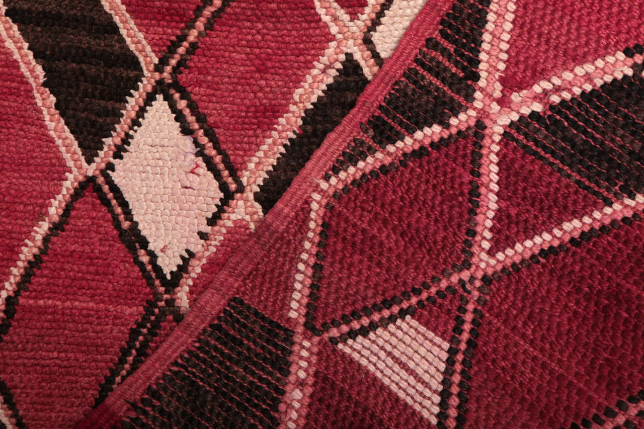 Vintage Moroccan Berber Abstract Geometric Wool Rug, 1940's For Sale at ...