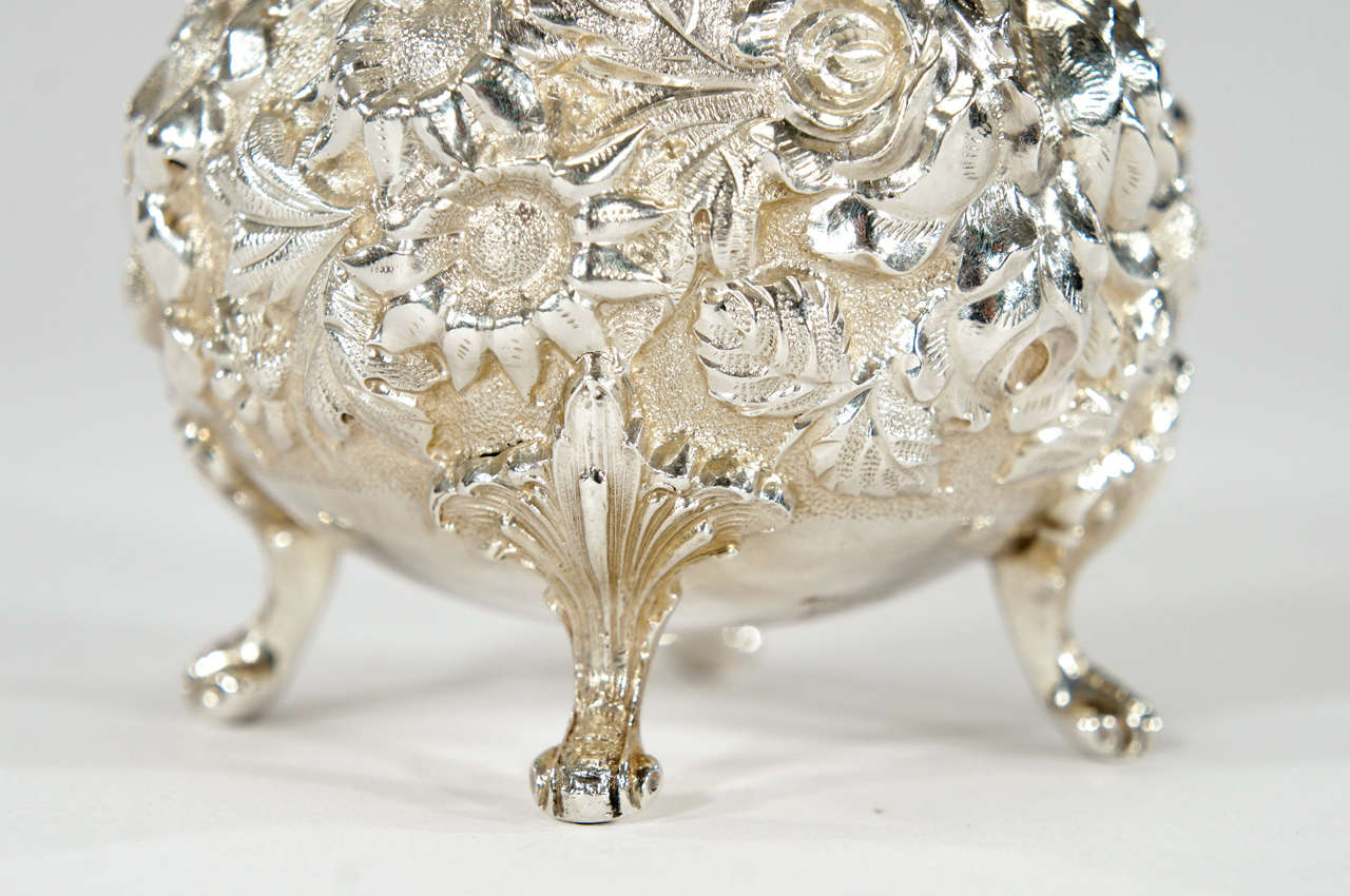 3 Piece Steiff Repousse Sterling Silver Coffee Service at 1stDibs