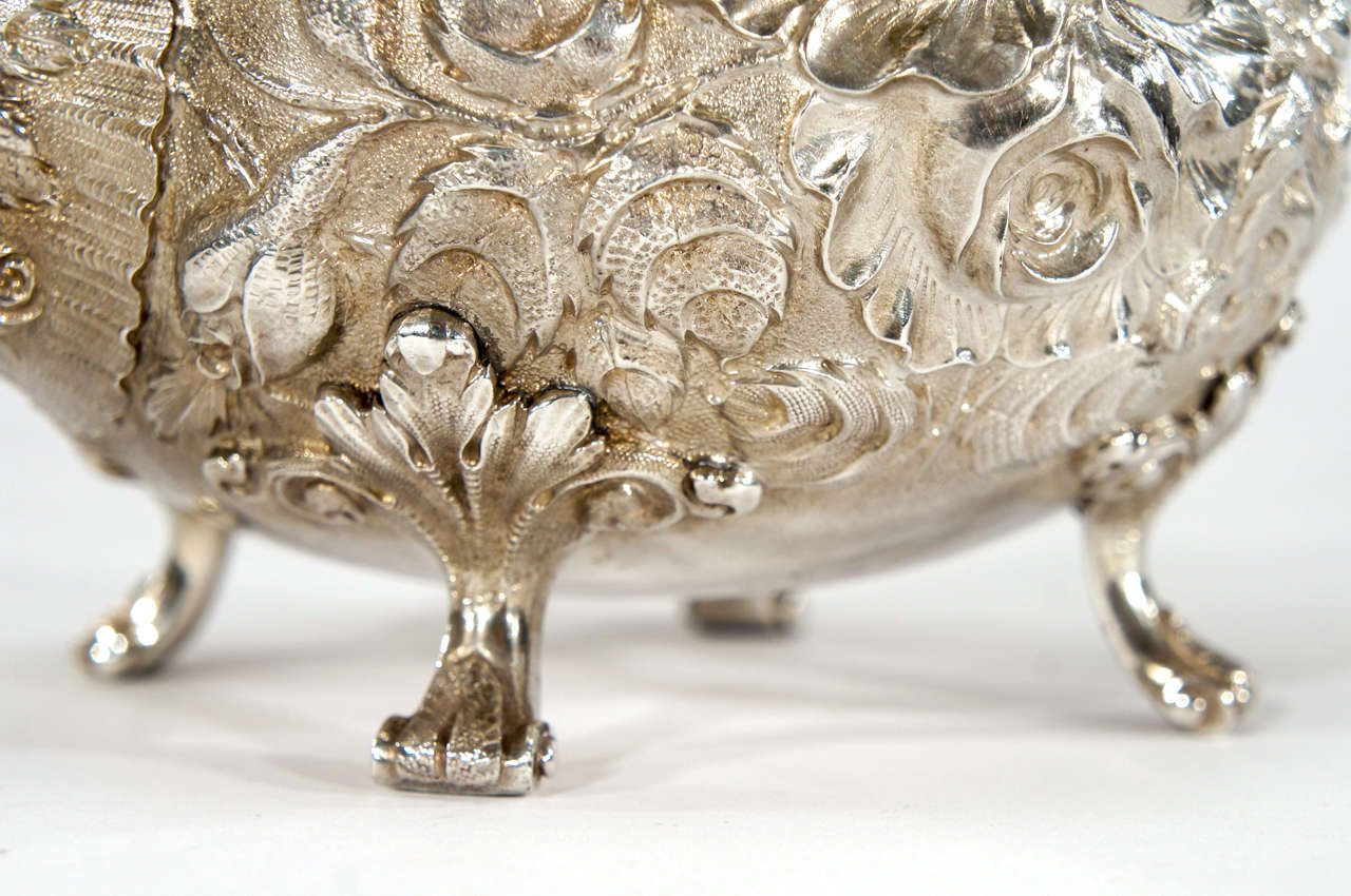 3 Piece Steiff Repousse Sterling Silver Coffee Service at 1stDibs