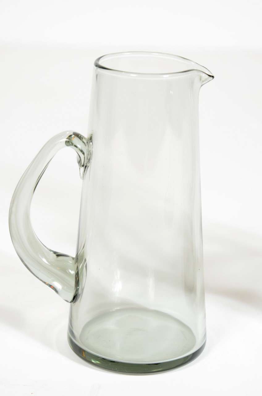 Pair of Modernist Holmegaard Smoked Glass Pitchers at 1stDibs