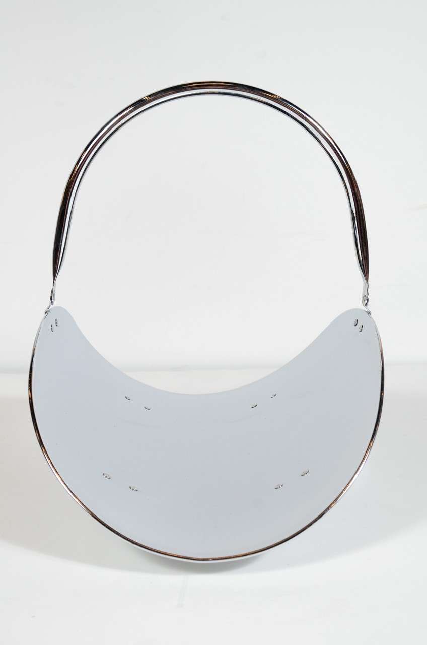 Modernist Chrome Log Holder at 1stDibs